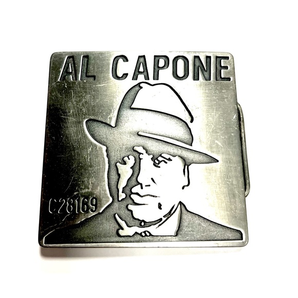 Accessories | Chicago Gangster Al Capone Logo Silver Black Mens Fashion ...